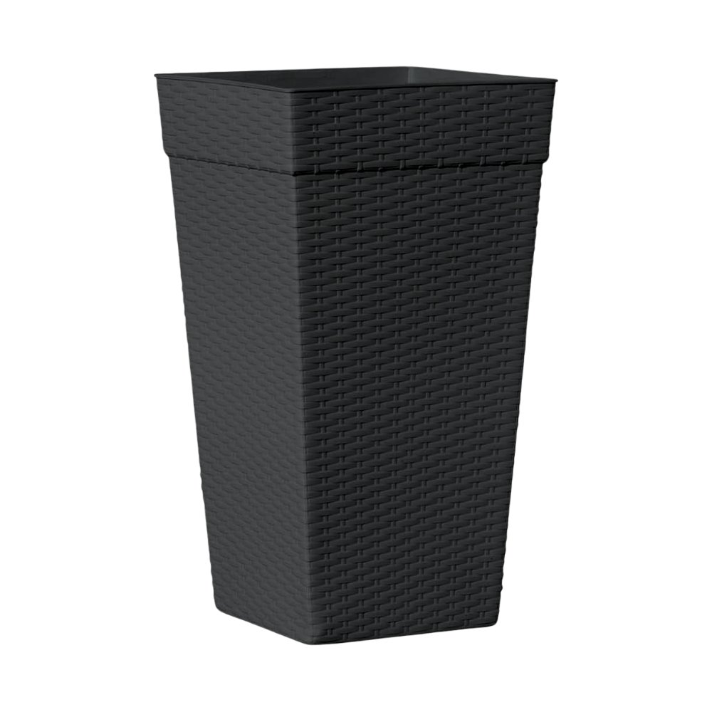 Pracasa.Net - cod: P138 - Vaso Quadrado Coluna Rattan Grande 28L Preto